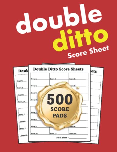 Double Ditto Score Sheets: 500 Double Ditto Score Pads - Double Ditto ...