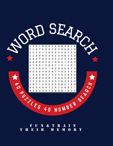 Word Search 60 Puzzles 40 Number Search: Puzzlebook with Number Find ...