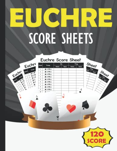 Euchre Score Sheets: Euchre Score Pads, Euchre Score Keepers, Euchre ...