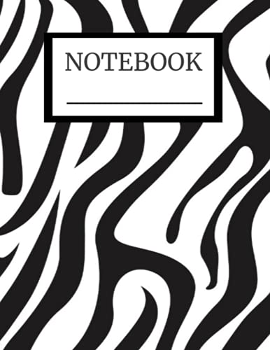ZEBRA Notebook: 150 lined pages, Zebra cover notebook, journal, or ...