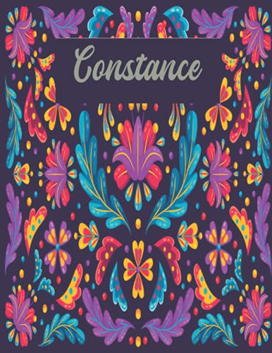 Constance Sketchbook: Personalized Flowers Sketchbook for Girls and ...