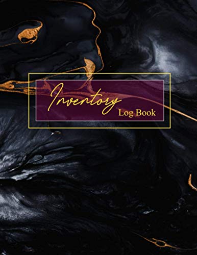 Inventory Log Book: Black and Gold Cover Design, Inventory Tracker ...