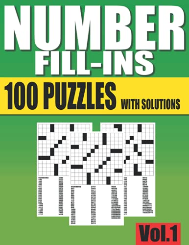 Number Fill-Ins: 100 Number Fill In Puzzles with Solutions by MAMS ...