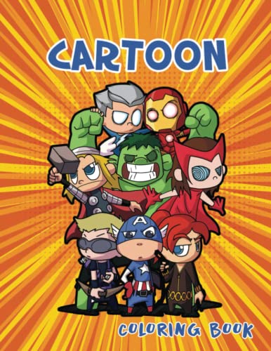 Cartoon Coloring Book: Great Cartoon Character Coloring Book For Kids ...