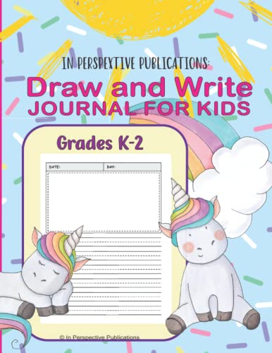 Draw and Write Journal for Kids: Grades K-2: Primary Composition Half Page Lined Paper with ...