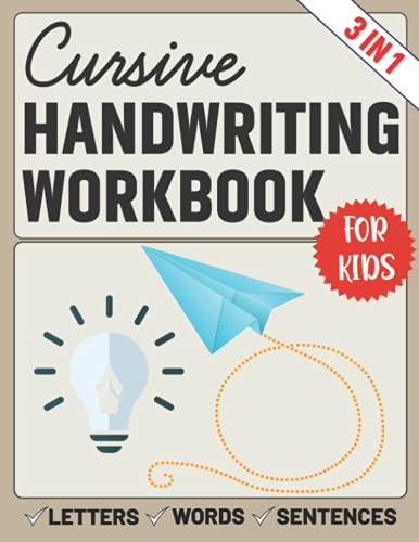 Cursive Handwriting Workbook for Kids: Awesome Cursive Handwriting ...