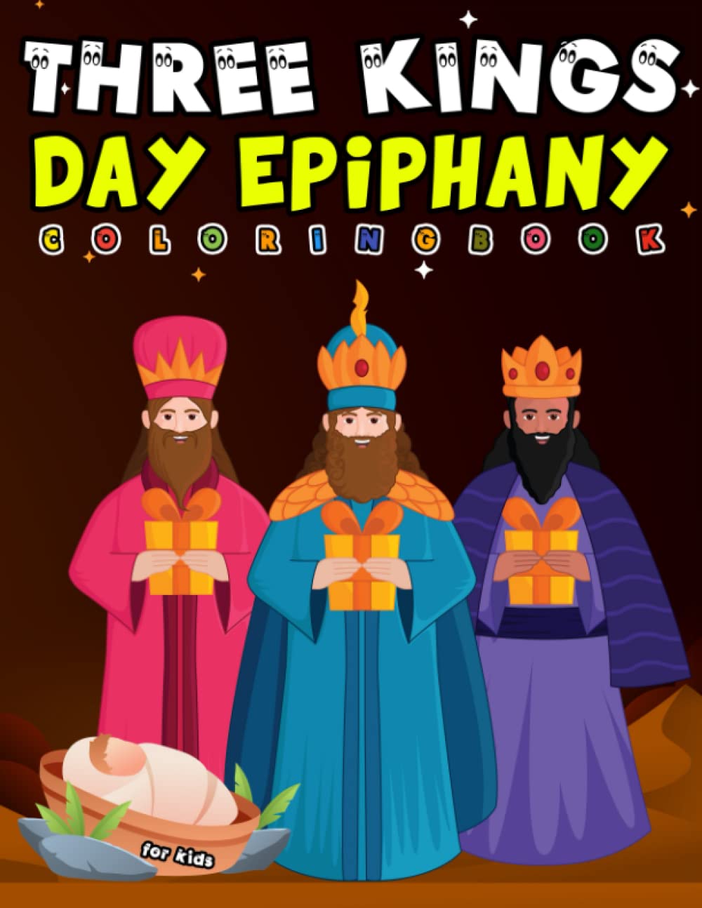 Three Kings Day Epiphany Coloring Book For Kids: Happy Three Kings Day ...