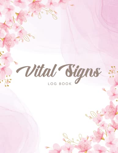 Vital Signs Log Book: Watercolor Cherry Floral Cover | Vital Signs ...