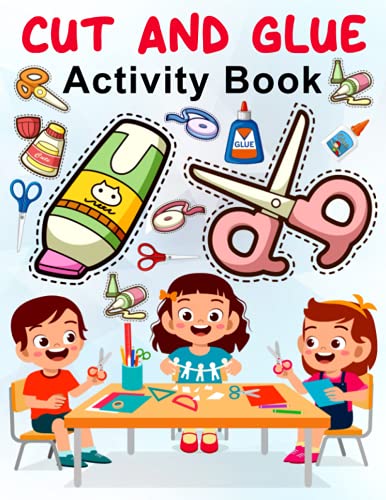 Cut and Glue Activity Book: Animal Scissors Skills Workbook For ...