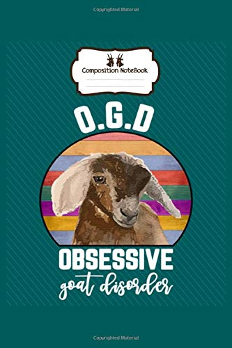 Notebook: obsessive goat diso - 50 sheets, 100 pages - 8 x 10 inches by ...