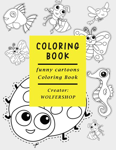 Funny Cartoon coloring book: For kids skills books for kids "8.5 x11 ...