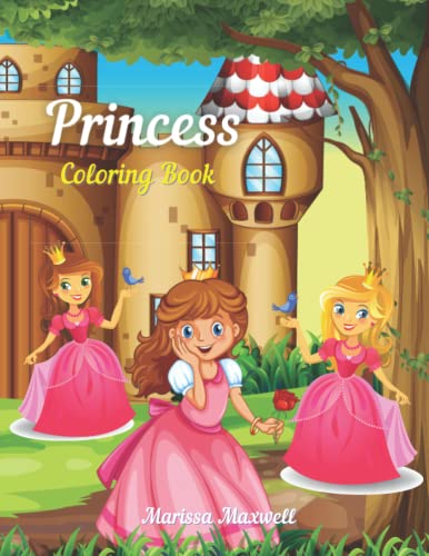 Princess Coloring Book: Cute and Beautiful Princess Coloring Book for ...