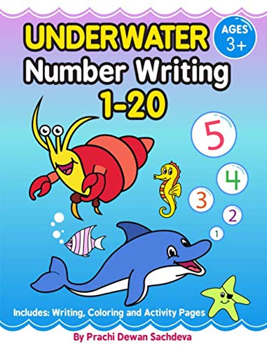Underwater Number Writing 1 to 20, Ages 3+: Preschool / Home Learning ...