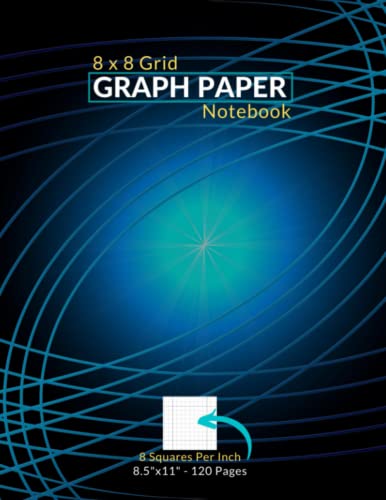 8x8 Grid Graph Paper Notebook: Square Grid or Engineering Paper. 8 ...