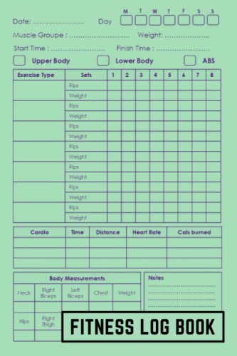 Fitness Log Book: Weight Loss Journal | Workout Log Book | Weight ...