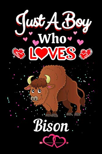 Just A Boy Who Loves Bison: Bison Lined Journal for Writing Notes ...