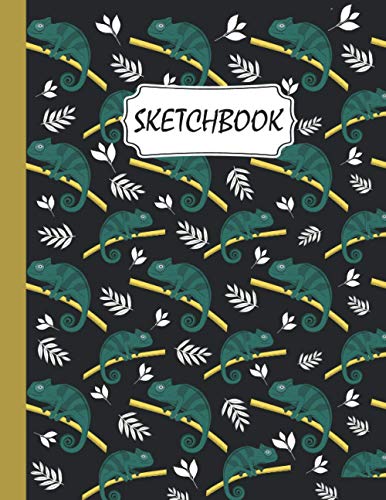 Chameleon Sketchbook: Chameleon Pattern Sketching, Sketch Drawing ...