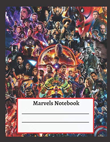 Marvels Notebook: Amazing Blank Notebook of Marvel's Avengers, Large ...