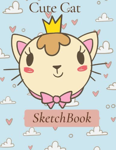 Sketchbook: Cute Cats Kawaii sketchbook for kids For Drawing, Sketching ...