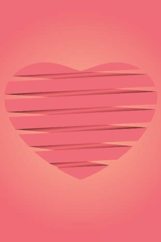 Heart Notebook: 6 X 9 Ruled Journal, Lined Diary For Writing, Valentine ...