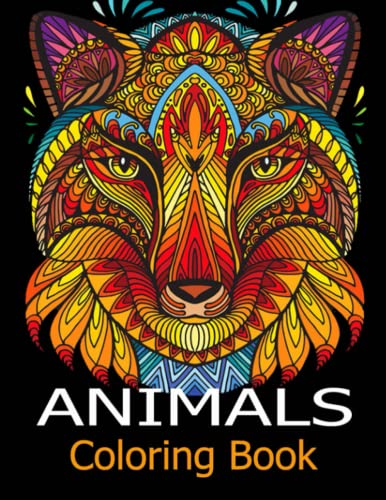 Animals coloring book: animals coloring book, relaxation and relieve ...