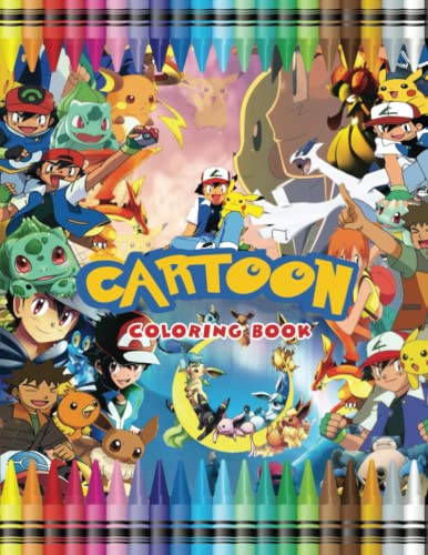 Cartoon Coloring Book: Great Cartoon Character Coloring Book For Kids ...