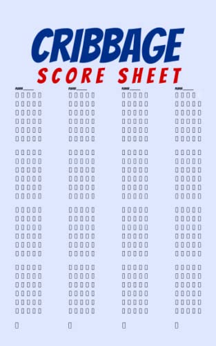 Cribbage Score Sheet: 100 Cribbage Score Pads for Scorekeeping | Size ...