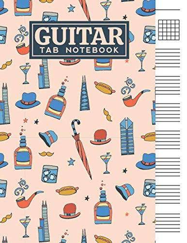 Guitar Tab Notebook: Blank 6 Strings Chord Diagrams & Tablature Music ...