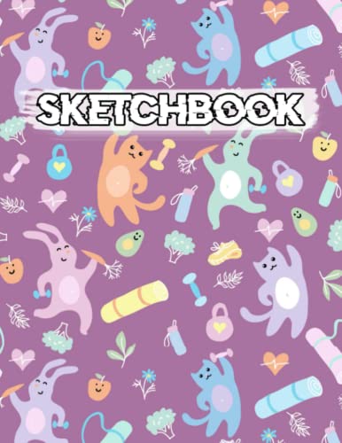 Sketchbook: Cute Bunny Rabbit Sketchbook for Girls and Boys, For ...
