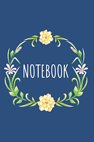 Notebook: Cute Watercolor Flowers Blossoms Plants Garden Spring Floral ...