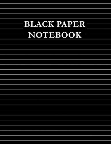 Black Paper Notebook: Reverse Color Lined Journal by SimpleLittle Books ...