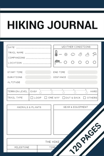 Hiking Journal: Travel Size Hiking Journal with Prompts to Write in ...