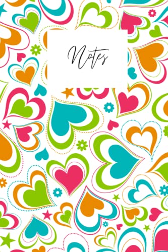 Groovy Hearts Notebook | Heart Notebook | Bright Notebook | Lined ...