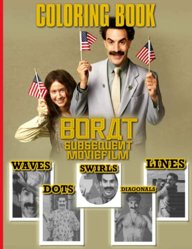 Borat Dots Lines Waves Swirls Diagonals Coloring Book: Perfection ...