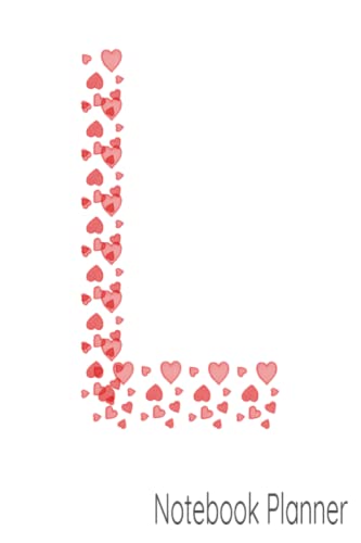 Initial Notebook, Heart letter L: Blank lined notebook for all you ...