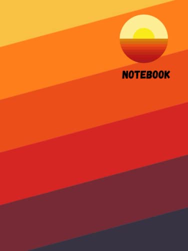 Notebook: Vintage Color Stripes Composition Notebook - College Ruled ...