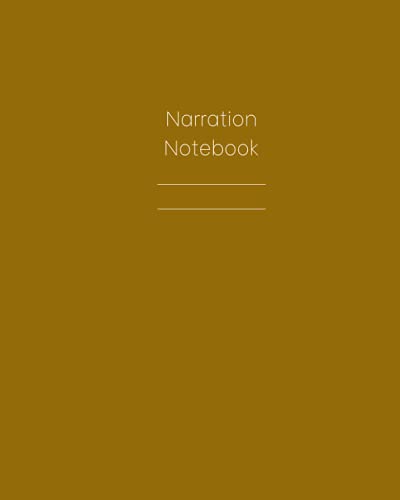 Narration Composition Notebooks: Neutral Mustard Wide-Ruled Notebook by ...