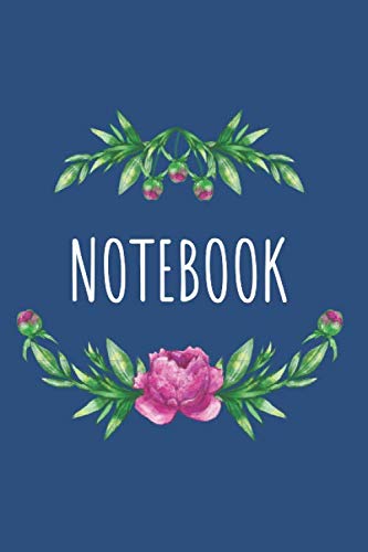 Notebook: Cute Watercolor Flowers Blossoms Plants Garden Spring Floral ...