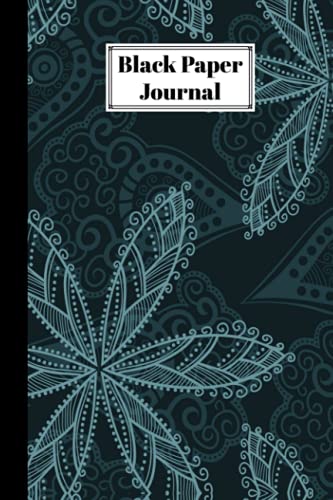 Black Paper Journal: Premium Flowers Cover Black Paper Journal, Solid ...