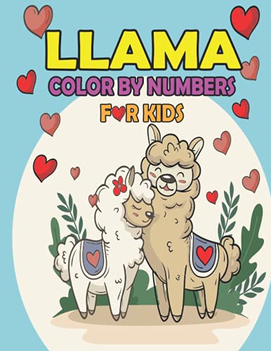 Llama Color by Numbers for Kids: Llama Paint by Numbers Book Gift for ...