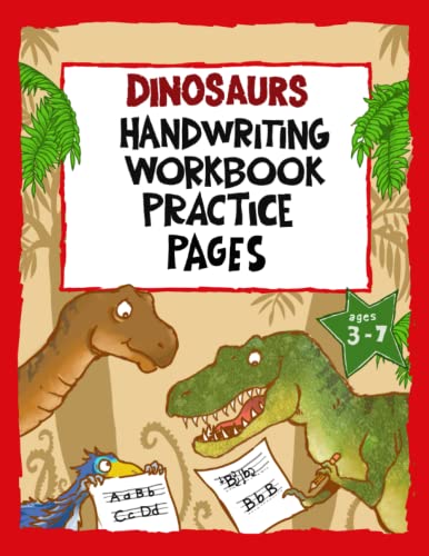 Handwriting Practice Paper with Dinosaurs-over 100 blank lined pages to ...