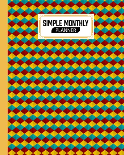Simple Monthly Planners: Rhombus Cover | Pretty Simple Planners Monthly and Year | To Do List ...