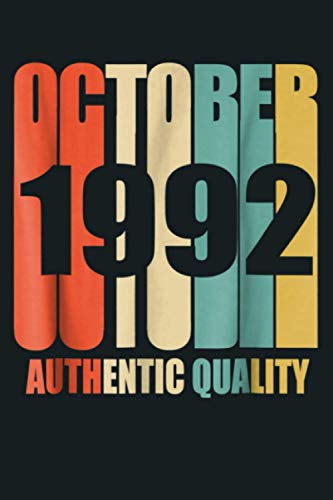 Retro October 1992 26 Yrs Old Bday 26Th Birthday: Notebook Planner ...