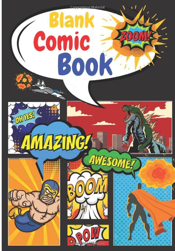 Blank Comic Book: 100 blank comic strips to let your creativity explode ...