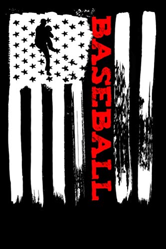 Baseball American Flag: A5 Score grid notebook for baseball players ...