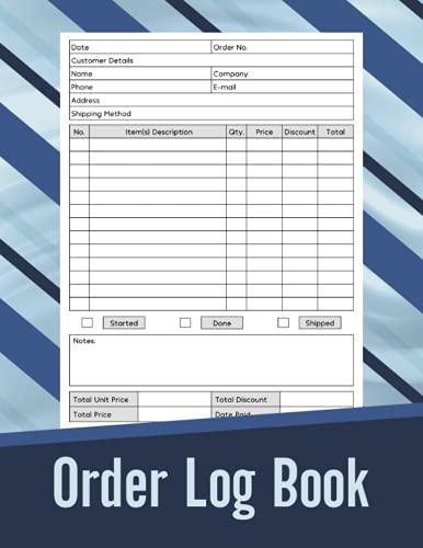 Order Log Book: Stylish Sales Order Tracker, Customer Order Record Book ...