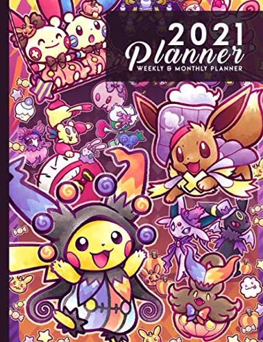 2021 Planner: Pikachu Eevee and friends Cute Pokemon Character Daily ...