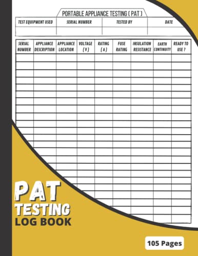 Pat Testing Log Book: Record More than 2000 Entries, Electrical ...