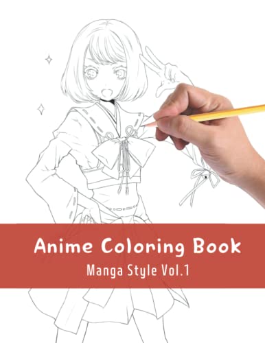 Anime Manga Coloring Book: An Adult Coloring Book with Cute Kawaii Boys ...