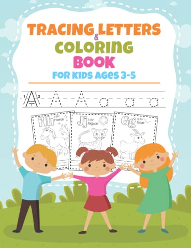 Tracing Letters Coloring Book For Kids Ages 3-6: A Fun ABC Tracing ...